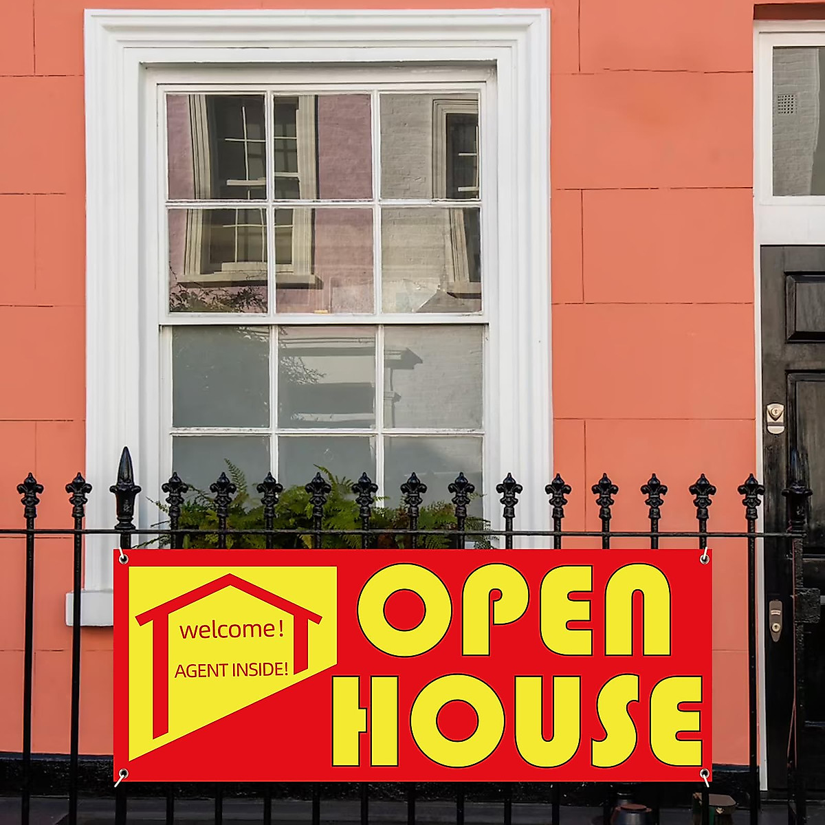 Large Open House Flag Banner for Real Estate Agents for Rent Moving Sale Signs by Owner Yard Sign Door Signs for Business Home Outside Agents Supplies (1)