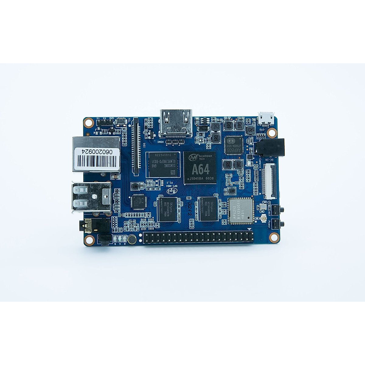youyeetoo BPI-M64 Single Board Computer,2GB RAM/8GB EMMC, Support Win10 IOT Raspbian Android Ubuntu, for IOT Smart Home Control gatewa and NAS Server