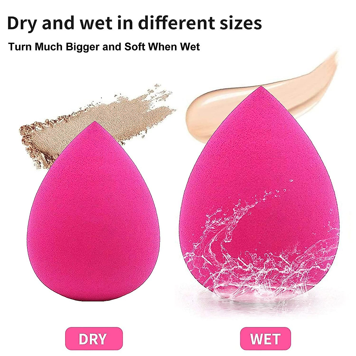 PHOERA Foundation Full Coverage Makeup, Mushroom Head Air Cushion CC Cream Natural Foundation, PHOERA Primer, PHOERA Powder, Brushes Foundation Brush,2 Makeup Sponge(102Nude+ 02Natural CC)