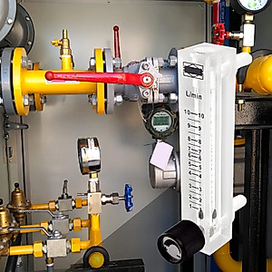 Gas Flowmeter, Multicolor Acrylic 1-10LPM Oxygen Air Gas Flowmeter with Control Valve for Measuring Controlling Gas Flow (1-10LPM)
