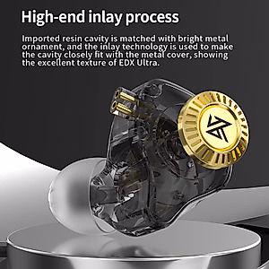 FAAEAL KZ EDX Ultra Earphone,Wired Earbuds with Dual Magnetic Dynamic Unit,HiFi Monitor Dynamic Headset,3.5mm in Ear Headphone for iPhone,iPad,iPad,Android Phones,MP3,Laptop,Computer (No Mic, Black)