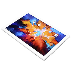 Honio 2 in 1 Tablet PC, MT6755 Octacore RGB Keyboard 512GB Expandable 10.1 Inch Tablet US Plug 100‑240V (White)