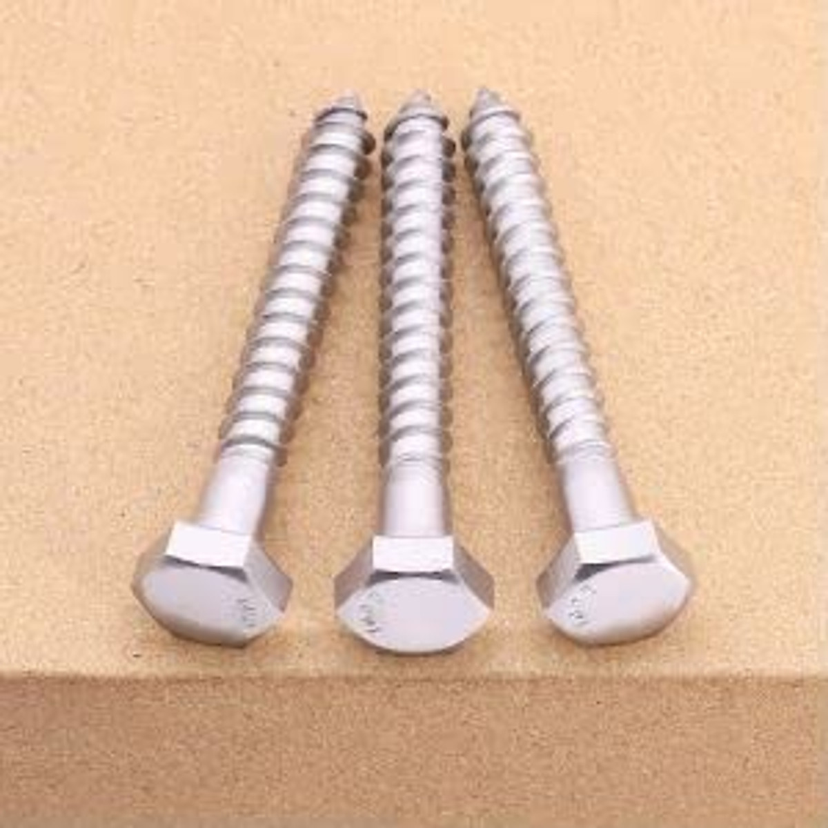 3/8 x 4-1/2" (8 pcs) Hex Lag Screws, 304 Stainless Steel 18/8, Hexagon Head Lag Bolts, Hex Head Wood Screws