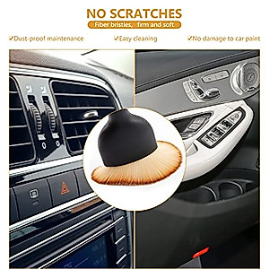 Rednow Car Interior Cleaning Tool Brush with Cover,Car Brush Car Detailing Brushes Interior Duster,Auto Interior Soft Bristles Cleaning Car Detailing Brush Dusting Tools,Scratch Free (2Pcs)