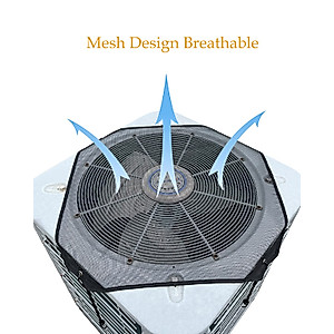 Boyoci Central Air Conditioner Cover for Outside Units, Durable Universal Outdoor AC Cover Defender for All Seasons (Mesh, 36" x 36")