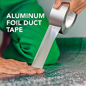 EconoHome Premium Aluminum Foil Tape - 2 inch x 33 yd (3.6 mil) - Adhesive Barrier for Sealing HVAC, Hot & Cold Air Ducts, Dryer Vents - Resilient Against Moisture, Flames, UV Rays