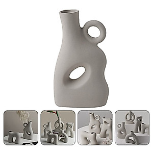 IMIKEYA 1pc Vase Abstract Art Planter Pot for Plants Indoor Flower Pots for Indoor Plants Ceramic Irregular Flowerpot Decorative Succulent Plants Office Ceramics Flower Arrangement Flowers