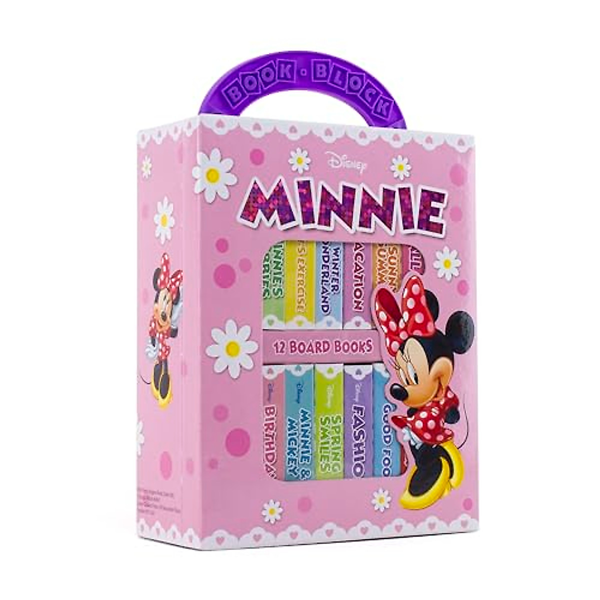 Disney Minnie Mouse - My First Library Board Book Block 12-Book Set - Great for Teaching First Words - PI Kids