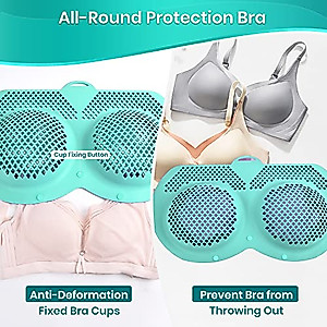 Extra Large Laundry Bag for Delicate Bra Washing Bag, 360° Cleaning Bras Silicone Laundry Science Bag, Lingerie Wash Bag for Underwear Brassiere Protection Bra Washing (Green)