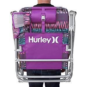 Hurley Backpack Beach Chair, One Size, Pink Violet