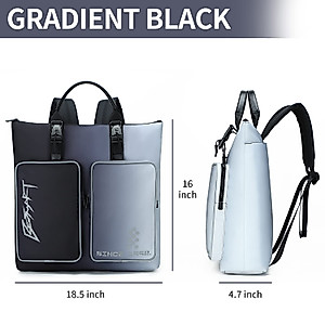 BE SMART Men Laptop Gradient Backpack, Stylish Large Capacity Handbag with Reflective Strap, Waterproof Anti-Theft Durable Briefcase Fits 15.6 Inch Computer for Work Business and Travel