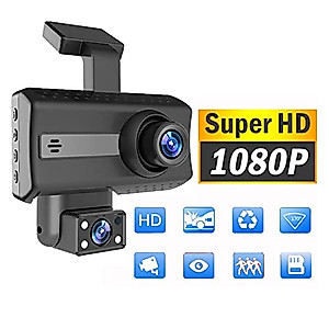 Dash Cam for Cars, 1080P Full HD Dash Camera, 3.0 Inch IPS Screen Dashboard Dashcam, Car Driving Recorder with 170° Wide Angle, Night Vision, G-Sensor, Loop Recording, Parking Monitor (Front+Inside)