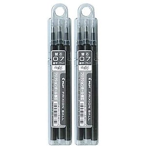 Pilot FriXion Gel Ink Pen Refill-0.7mm-black-pack of 3X2pack value Set