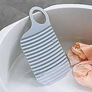 Mcles Antiskid Mini Washboard, 2 Pcs Travel hand Double sided Washboard, Collapsible Washboard, Laundry Pad, Soft Plastic Hand Folding Washboard, Cleaning Tools with Hanging Holes for Home Travel