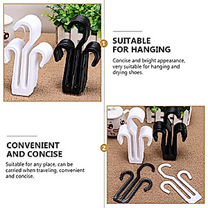 LIOOBO Sneaker Rack Bike Shoe Holder Drying Rack: 24pcs Plastic Cycle Shoe Hanger Towel Hooks Double Hooks Hanging Shoe Organizers Sneaker Shelf