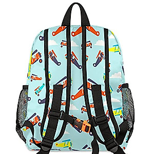 Cartoon Airplane Kids Backpack for Boys Cute Cool Toy Airplane Mini Toddler Backpacks Back to School Bookbag for Nursery Daycare Preschool Kindergarten 12 inch