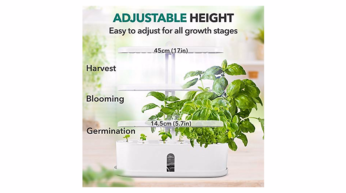 DR GOODROW Hydroponics Growing System - 10 Pods Indoor Herb Garden with ...