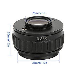 0.35X Microscope Adapter，CTV Microscope Lens Camera Interface Adapters，Mount Lens Adapter Microscope Accessory，for Trinocular Stereo Microscope