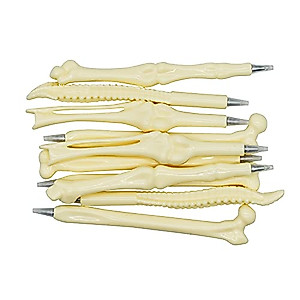 Maydahui 25PCS Bone Ballpoint Pen Creative Novelty Pens Black Ink for Halloween Artist Doctot Nurse School Office Party