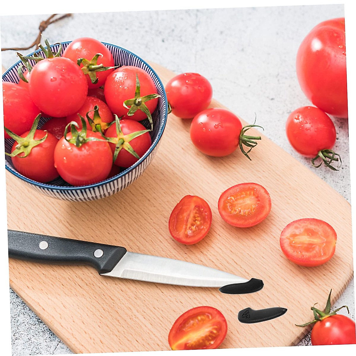 Mobestech 50pcs Tip Set Plastic Sleeves Plastic Cutter Tool Tip Cutter Knife Cover Knives Guards Mercer Knife Guard Black Protective Sleeves Cutters Tip Protective Covers Chef Tip Protector