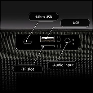 Portable Bluetooth Speakers with Light, Wireless Bluetooth Speaker，Wireless Bluetooth Speakers V5.1USB Card, Micro SD Card and FM Radio, Bluetooth for Outdoor, Indoor, Travel, Beach, Camping. (Black)
