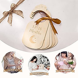 ibwaae Wooden Baby Closet Size Divider Organizer Hanger Clothing Dividers for Newborn Nursery Decor Infant to 24 Months