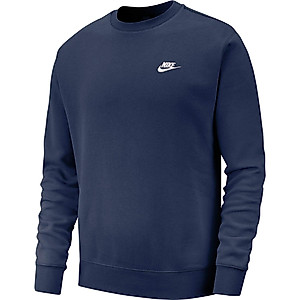 Nike Men's NSW Club Crew, Midnight Navy/White, Large