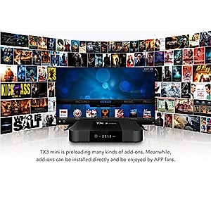 Android TV Box, Original TX3 Mini Android 10.0 TV Box 2GB RAM 16GB ROM Quad Core 64 Bits Support WiFi 100M LAN Smart TV Box 4K 3D HDR IPTV Media Player