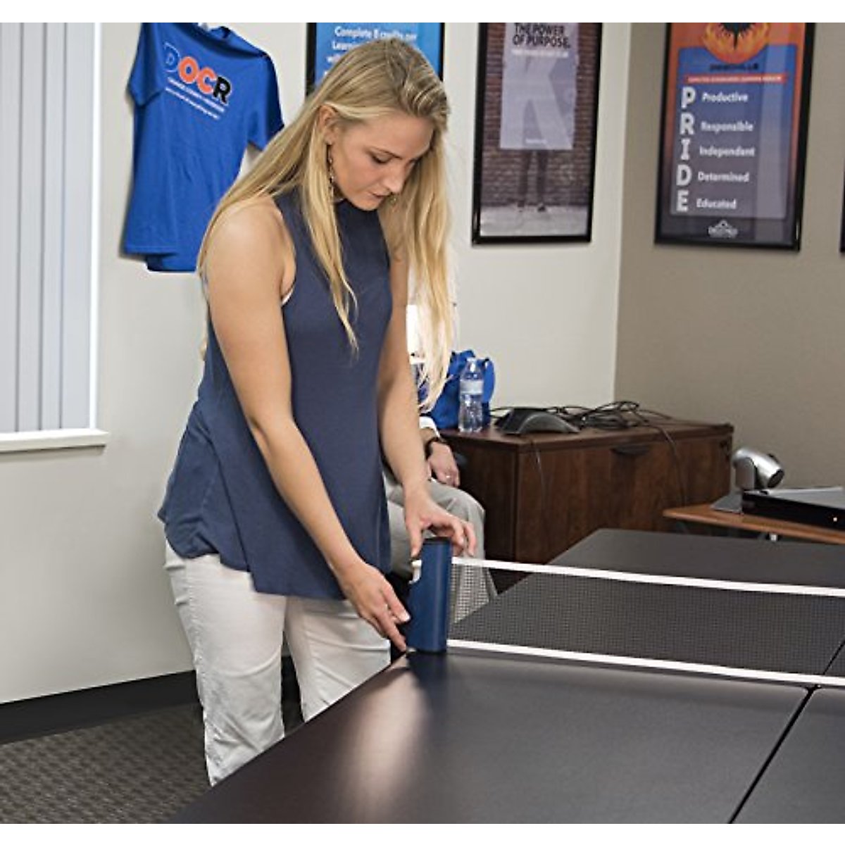 JOOLA Retractable Ping Pong Net With Clamps - Table Tennis Net Stretches 5.75' - Clamps on Table Up to 2” Thick - Optional Ping Pong Paddles and Balls