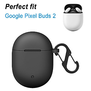 Aotao Pixel Buds 2 Silicone Case, Soft Shockproof Protective Case Compatible with Pixel Buds 2 (Pixel Buds 2, Black)