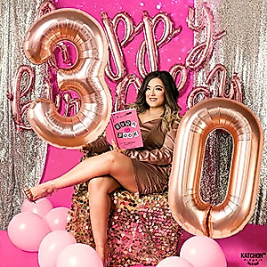 Giant, Rose Gold 30 Balloon Numbers - 40 Inch, 30th Birthday Decorations for Women | 30th Birthday Balloons Set | Rose Gold 30 Balloons, Talk 30 To Me Birthday Decorations | 30th Balloons for Her