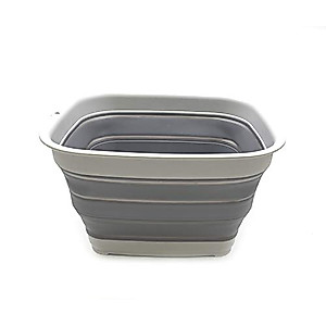 SAMMART 15L Collapsible Tub (Dark Grey, 1)