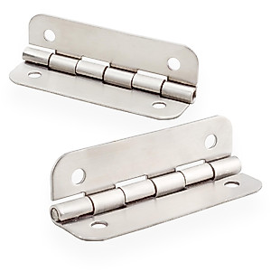 Cornucopia Brands Stainless Steel Replacement Cooler Hinges Compatible w/Igloo Style Ice Chests (Pack of 2 Hinges, 8 Screws)