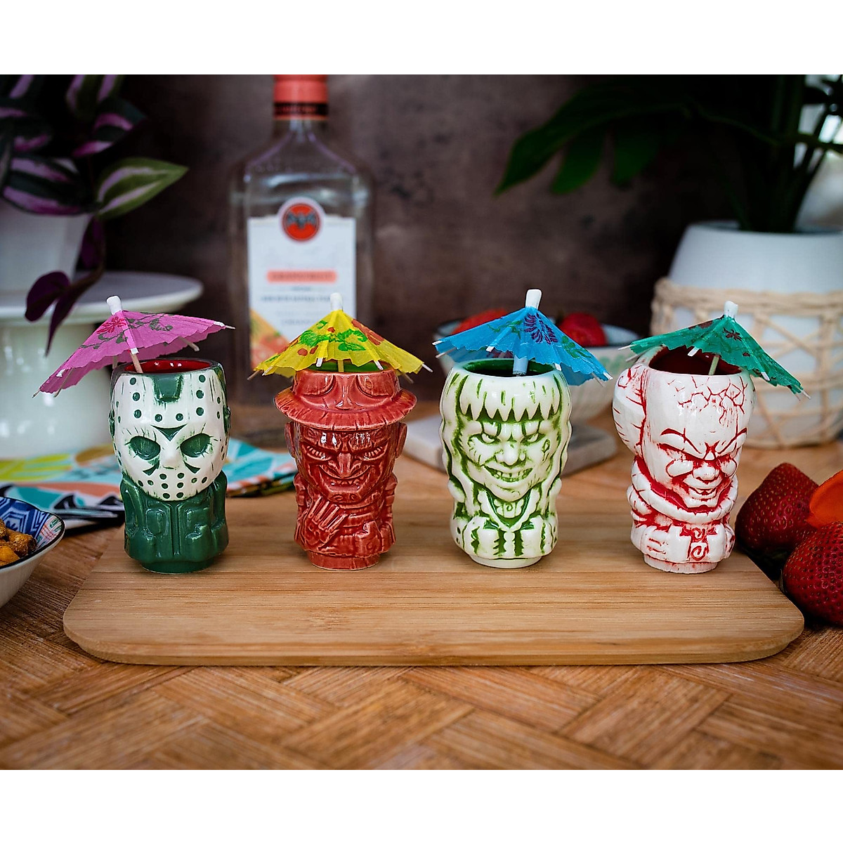 Geeki Tikis Horror Mini Muglets 4-Pack | Regan, Jason, Pennywise, Freddy