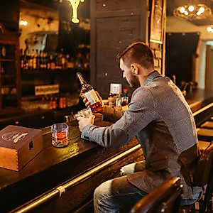 Whiskey Glasses Set with Whiskey Stones–Groomsmen Gifts –Whiskey Gifts for Men–Personalized Wedding Gifts for Bride and Groom– Unique Whiskey Stones for Liquor Bourbon Scotch