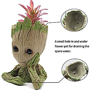 Arbusb Succulent Planter Pot,Pen Holder Cup,Flowerpot for Tiny Succulents Plants,Best Office Decor Gift for Christmas,Valentine's Day,Children's Day,Birthday,Kids,Girls,Boys,Women 5.7x3.15inch