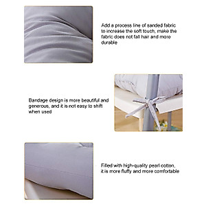 PICTURESQUE 4PCS Chair Pads Soft Seat Cushions with Ties Non Slip Seat Pads Comfortable Chair Cushions for Dining Living Room Kitchen Office Travel Washable, Yellow