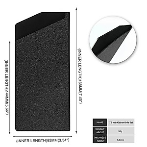 XYJ Universal Knife Edge Guards 2 Pcs Set Kitchen Butcher Chef Knife Sheath Knife Sleeve ABS Knife Cover Knife Case Blade Protectors for Chopping Knife Cleaver(Knives Not Included)