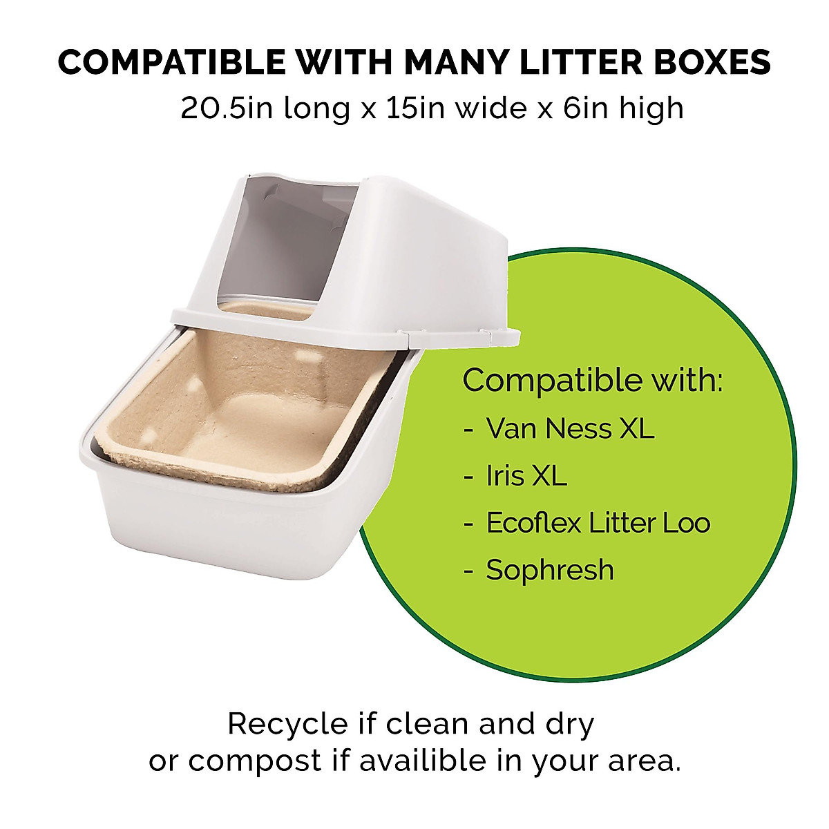 Kitty Sift 2-Pack Disposable Heavy Duty 6mm Thick Cat Litter Box - Sustainable, Clean, & Water Resistant - Jumbo, 2-Pack