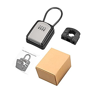 KeeKit Key Lock Box, Upgraded Key Safe Box with Removable Buckle, Resettable Code Key Storage Lock Box Waterproof with 4 Digit Combination, 5 Key Capacity for Home, Warehouse, Indoor & Outdoor