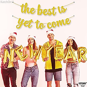 Glitter, The Best Is Yet To Come Banner - 10 Feet, No DIY | Congratulations Banner for Congratulations Decorations | Farewell Decorations Party | The Best Is Yet To Come Sign for Wedding Decorations