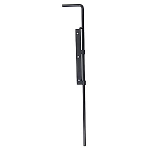 Heavy Duty Drop Rod - Adjust-A-Gate Pin Latch Drop Rod for Double Drive Gates - Black (30in. High rod)