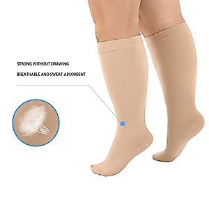 Compression Socks For Women Men,Plus Size Compression Socks Men Women,Wide Calf Compression Stockings Support Socks,Extra Large 20-30 mmhg Thigh High Knee Socks Up to 7XL.Compression Socks