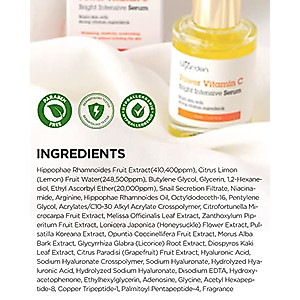 UGARDEN Power Vitamin C Bright Intensive Serum with Snail Mucin - Hypoallergenic Skin Glow & Rejuvenating Face Ampoule - Improves Skin Tone & Troubles, 1.01 fl.oz.