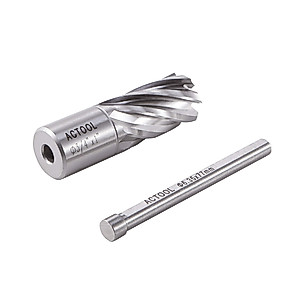 ACTOOL 3/4" Diameter × 1" Depth of Cut HSS ANNULAR Cutter with 3/4'' Weldon Shank