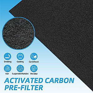 FLTARESA C545 HEPA Replacement Filter for Winix Air Purifier C545 P150 B151, Filter S Compatible with Winix 1712-0096-00 and 2522-0058-00, 3 HEPA Filter + 6 Activated Carbon Pre-Filter Set CLEANXIPOR