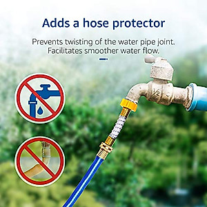 Waterspecialist Garden Hose Water Filter with Hose Protector, Compatible with Mist Cooling System, Reduces Chlorine, Bad Taste and Odor for Gardening and Pets
