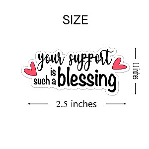 1.5'' Your Support is Such a Blessing Stickers,Thank You Stickers,Handmade Stickers,Business Stickers,Envelopes Stickers for Online Retailers,Handmade Goods,Small Business,500 Labels Per Roll