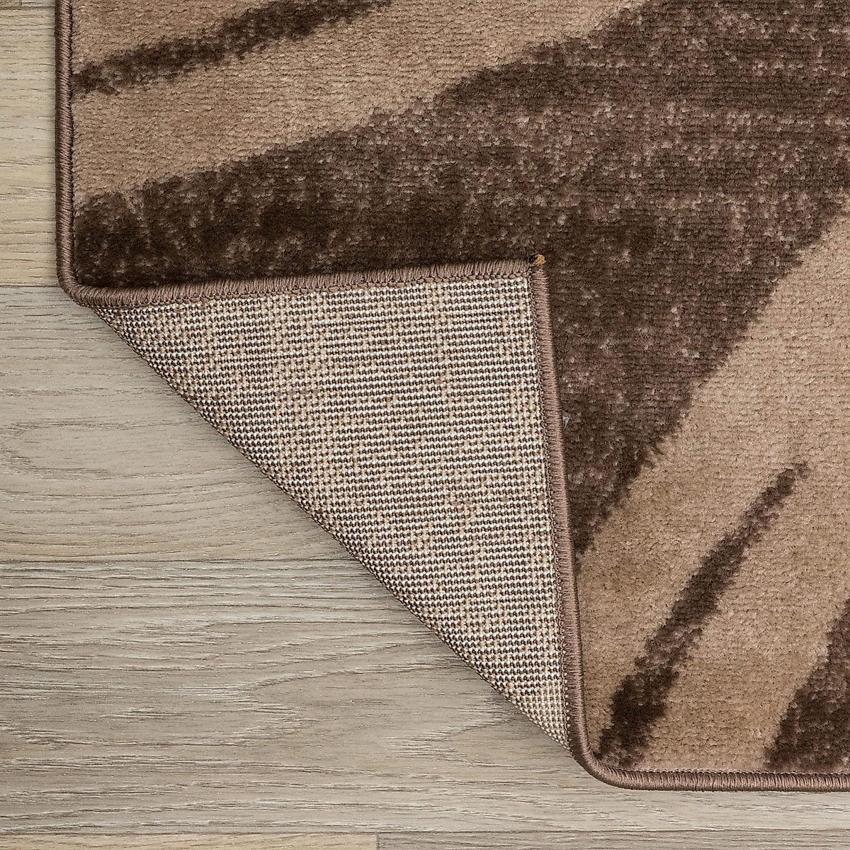 Rugshop Modern Wavy Circles Design Area Rug 3'3" x 5' Brown