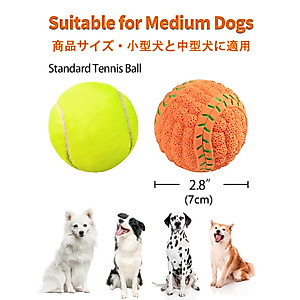 SCHITEC Squeaky Dog Toys, [4 Pack] Interactive Dog Balls with Squeaker for Medium Dogs, 2.8'' Soft Latex Rubber Bouncy Fetch Play Ball Toy